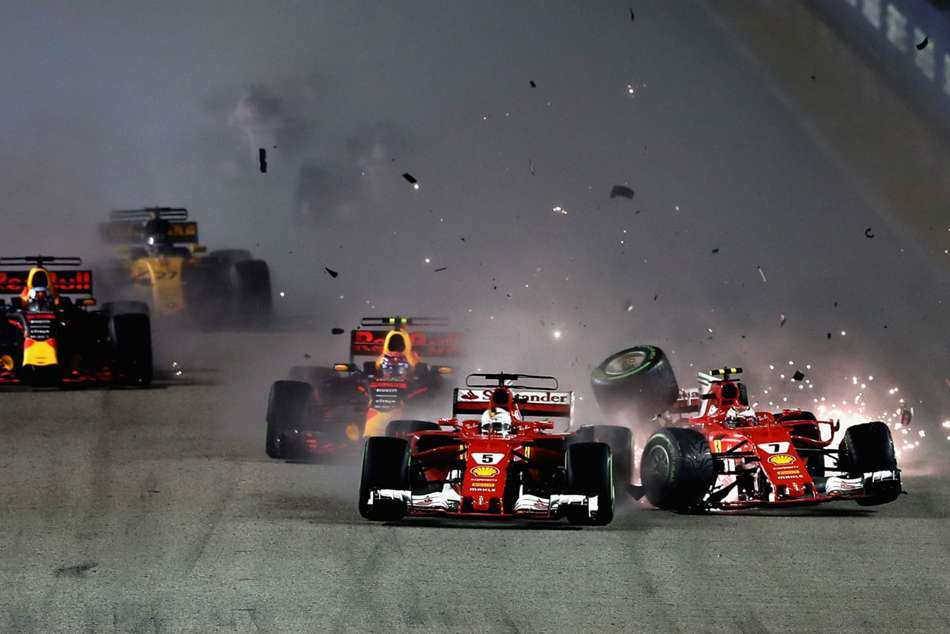 Vettel says Singapore crash was 'part of racing' - myKhel