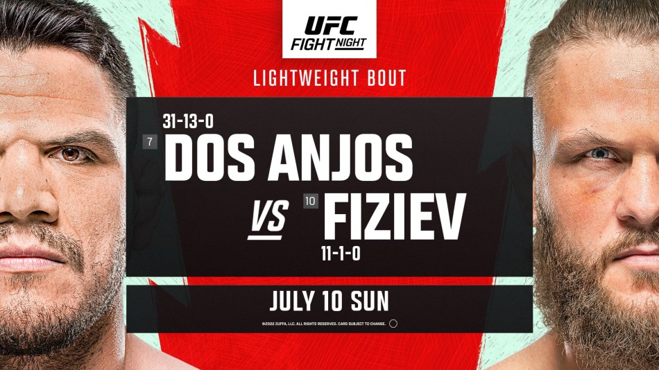 UFC Vegas 58: Dos Anjos vs. Fiziev fight card, date, start time in ...