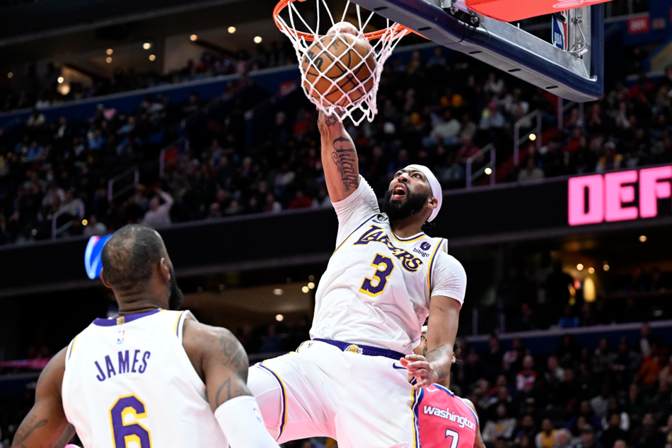NBA: Davis lifts Lakers past Wizards with 55-point haul, Celtics ...