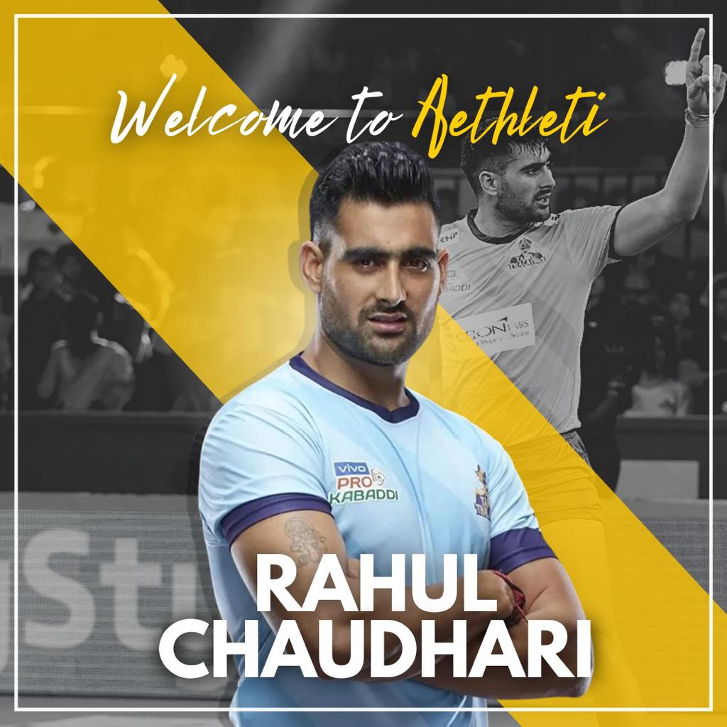 Indian Kabaddi icon Rahul Chaudhari signed by Aethleti Circle - myKhel