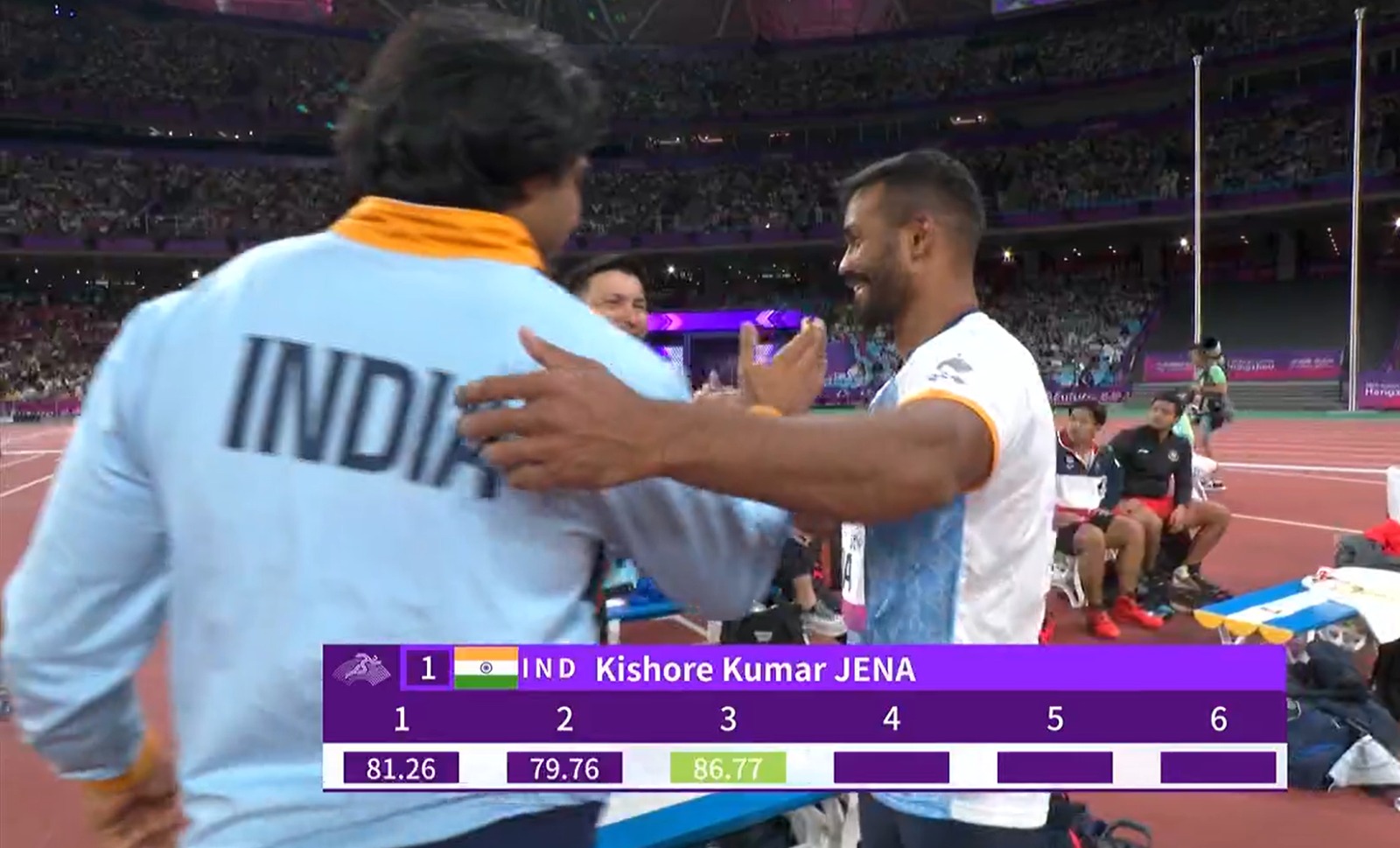 Asian Games 2023 Highlights October 4: Neeraj Chopra takes gold medal with 88.88m, Kishore Jena ...