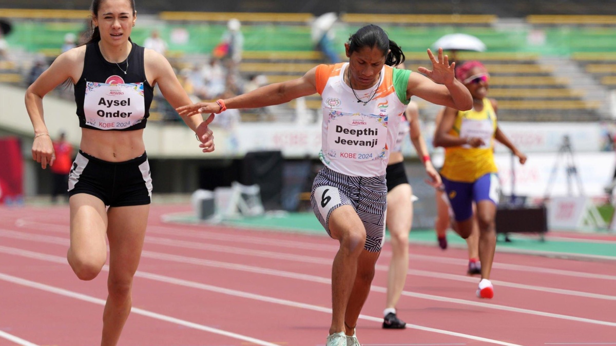 India's Deepthi Jeevanji Sets World Record, Wins Gold at World Para Athletics Championships - myKhel