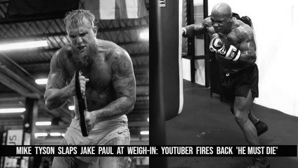 Mike Tyson Slaps Jake Paul in Fiery Staredown: YouTuber-Turned-Boxer ...