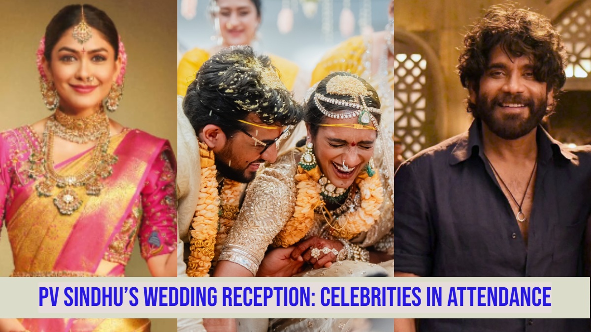 PV Sindhu and Venkata Datta Sai’s Starry Wedding Reception: Chiranjeevi, Nagarjuna and More in ...