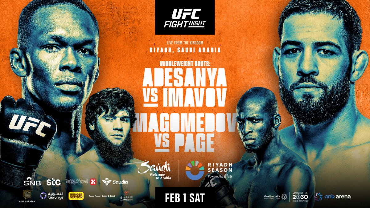 UFC Saudi Arabia 2025: Adesanya vs. Imavov Fight Card, Date, Start Time ...