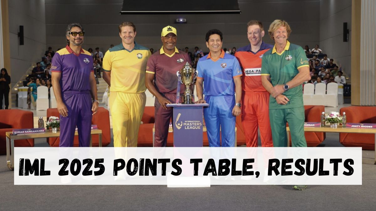 International Masters League 2025 Points Table: IML 2025 Results, Standings on March 11 after ...