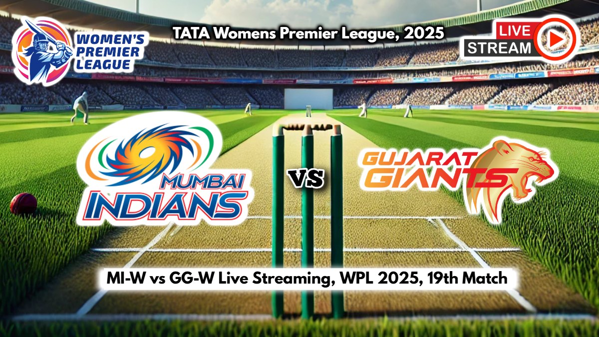MI-W vs GG-W Live Streaming, WPL 2025: How to Watch Mumbai Indians vs ...