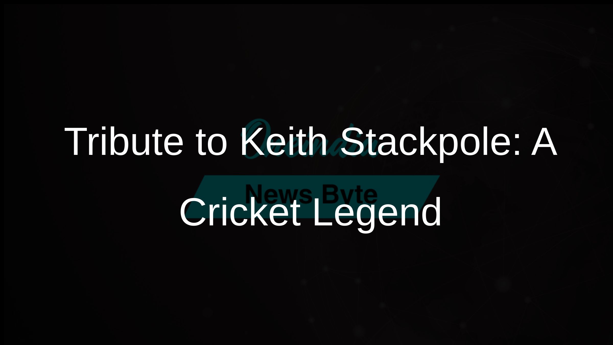 Keith Stackpole, Former Wisden Cricketer of the Year, Dies at 84 - myKhel