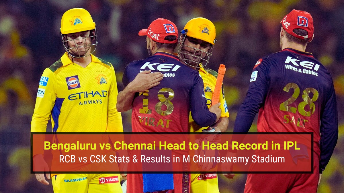 RCB vs CSK Head To Head Record, Stats & Results in M Chinnaswamy ...