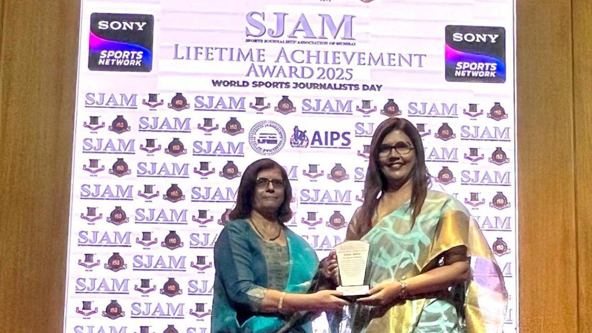 Suma Shirur Honoured With SJAM Lifetime Achievement Award 2025 - myKhel