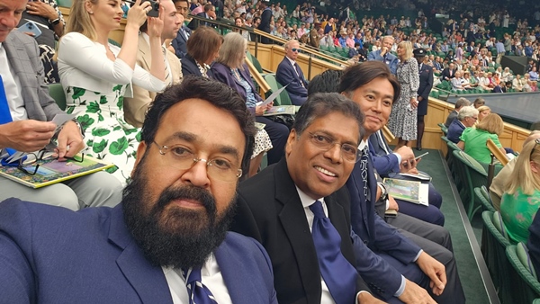 Wimbledon 2023: Mohanl lal's New Photo With K Madhavan From Match Venue ...