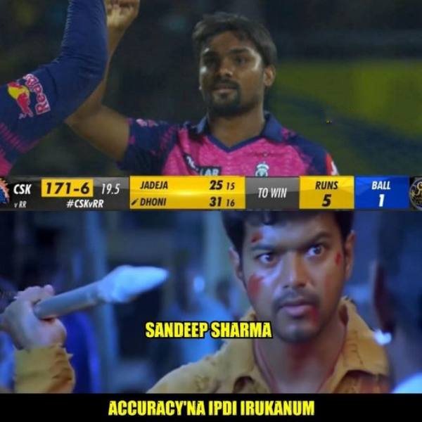 CSK vs RR: ”போர்கண்ட சிங்கம் யார் கண்டு அஞ்சும்” கடைசிவரை போராடிய தோனி ...